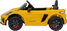 Elektrické autíčko Porsche Spyder RS ​​718 Lakýr žluté