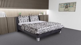 Pohoda Čalouněná postel RIO s úložným prostorem a volně loženou matrací | Látka: Afro 11,Šířka matrace: 160 cm