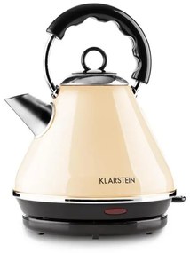 Klarstein Charlotte II, 1,7 l, 2200 W, bezdrátová konvice, čajník, krémový