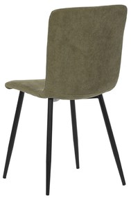 AUTRONIC Židle jídelní, zelená látka, černý kov