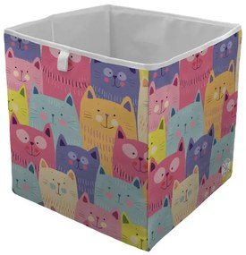 Úložná krabice cats in colours, 32x32cm
