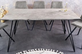 Designový jídelní stůl Shayla 140 cm šedá akácie