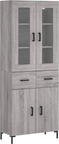 Skříň highboard šedá sonoma 69,5 x 34 x 180 cm kompozitní dřevo 3198535