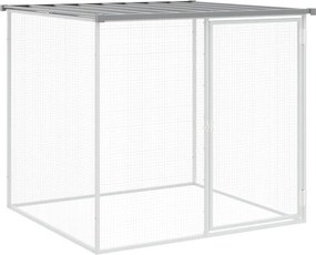 Klec pro kuřata se střechou světle šedá 803 x 98 x 90 cm ocel 3189047