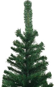 vidaXL Umělý vánoční stromek s LED osvětlením L 240 cm bílý [3077663] Barva: Bílo-šedá