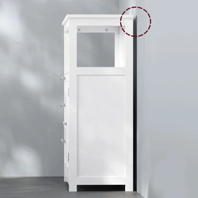 Komoda 60x30x80cm, mdf, bílá, AUK-E1154 WT