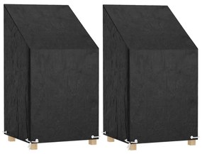 Plachty na zahradní židle 2 ks 8 oček 65 x 65 x 80/120 cm PE 3155386