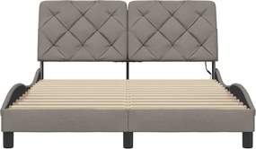 Rám postele s LED bez matrace Taupe 120x200 cm Látka 3310661