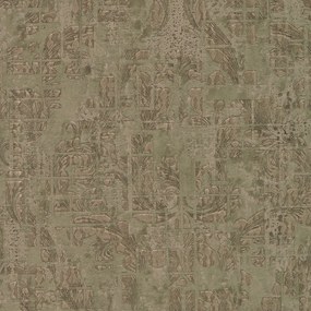 Hnědá vliesová zámecká tapeta, Ornamenty, 28708, Kaleido, Limonta