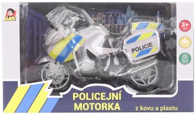 Motorka policejní kovová 12 cm