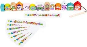 CUBIKA 14309 Navlékací pohádka - navlékací set - 13 dřevěných dílů a 8