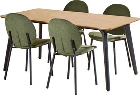 ACTONA GROUP Designová jídelní sestava CADIZ zelená H000025044