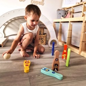 Tooky Toy Dřevěný bowling pro děti – zábava a rozvoj motoriky od 3 let