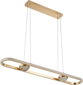 Toolight Toolight, LED závěsné svítidlo 98cm, 120W, 4000K, 5000lm, G159-CP, zlatá lesklá, OSW-06411