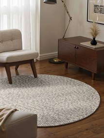 ELLE Decoration, Kusový koberec Lyon Beans 106317 Natural Cream Grey kruh z kolekce Elle, 160x160 (průměr) kruh, šedá, ložnice