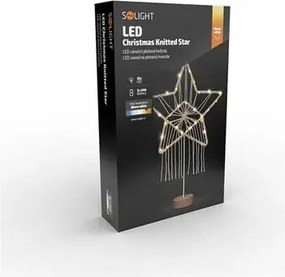 Solight LED vánoční hvězda stolní / pletená / 35x LED / 2x AAA