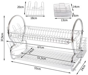 Verk Group Dvoupatrový odkapávací stojanový mixér se sušičkou