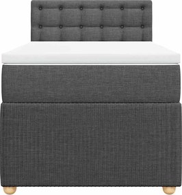 Box spring postel s matrací tmavě šedá 90x200 cm textil 3289654