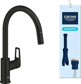 Grohe Start Loop - Dřezová baterie s výsuvnou koncovkou, matná černá 305562430