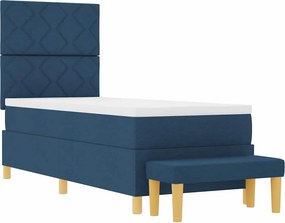 Postel s boxspringem s čelo Modrá 200 x 80 cm textil 3344337