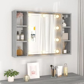 Petromila Zrcadlová skříňka s LED šedá sonoma 76 x 15 x 55 cm