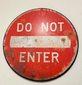 Plechová cedule Do not Enter - jednosměrka