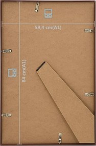 vidaXL Fotorámečky koláž 3 ks na stěnu 59,4x84 cm MDF [332234] Barva: Stříbrná