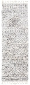 Kusový koberec shaggy Acama krémově šedý atyp 80x200cm