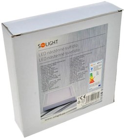 Solight LED panel přisazený, 12W, 900lm, 3000K, čtvercový, bílý