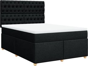 Box spring postel s matrací černá 140 x 190 cm textil 3291284