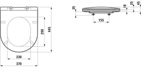 LAUFEN H8989660000001 - Záchodové prkénko SoftClose PRO duroplast/bílá