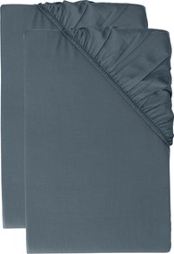 Livarno® Sada napínacích prostěradel z bambusové viskózy Premium, 90-100 x 200 cm, 2dílná, tmavě modrá