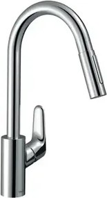 Hansgrohe - Dřezová baterie Focus s výsuvnou sprškou, EcoSmart, chrom