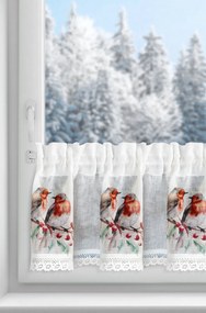 KRÁTKÁ VÁNOČNÍ ZÁCLONA NA PÁSCE XMAS10 150X30 CM VZOROVANÁ