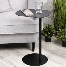 Kovový odkládací stolek Reto 53 cm černý