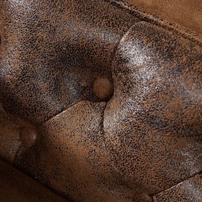 Massive home | Hnědý otoman Chesterfield mikrovlákno