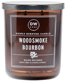 dw HOME Vonná svíčka ve skle Woodsmoke Bourbon 425 g, hnědá barva, sklo, vosk