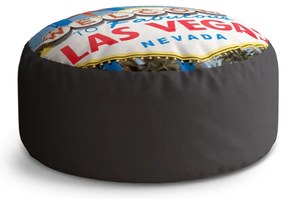 Sablio Taburet Circle Welcome to Las Vegas: 38x48 cm