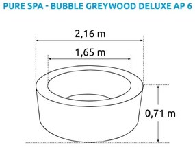 Nafukovací vířivka Intex Pure Spa - Bubble Greywood Deluxe 6 AP - 28442