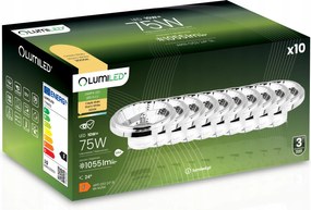 10x Led žárovka G53 AR111 10W 75W 1055lm 4000K 24° 12V Stříbrná Lumiled