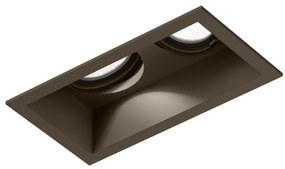 Wever & ducré obdélníkové stropní zapuštěné svítidlo plano ceiling rec 2.0 led 1800-3000k q tree bronz