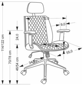 Kancelářská židle Gettysburg, béžová / ořech