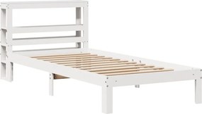 Rám postele s čelem bílý 75 x 190 cm masivní borovice 3306032