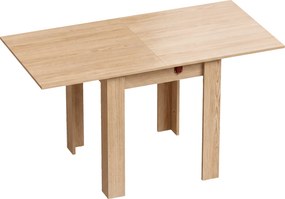 HOMCOM skládací jídelní stůl pro 4 osoby, do obývacího pokoje, jídelny, 140x70x77 cm, dub