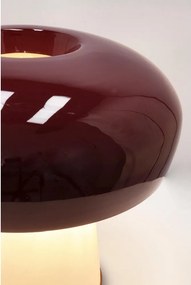 Vínová kovová stolní lampa se skleněným stínidlem (výška 35 cm) Clevely – Bizzotto