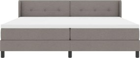 Postel s boxspringem s čelo Taupe 200 x 200 cm textil 3341129