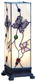 Stolní lampa Tiffany Butterfly Garden - 12.5*35 cm