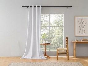 Závěs OXFORD LIGHT 140x250 cm, bílý Zavěšení: Řasící páska