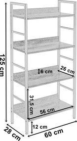Policový regál VARBERG Rustic