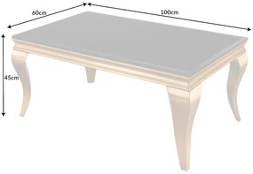 Designový konferenční stolek Rococo 100 cm černý / zlatý